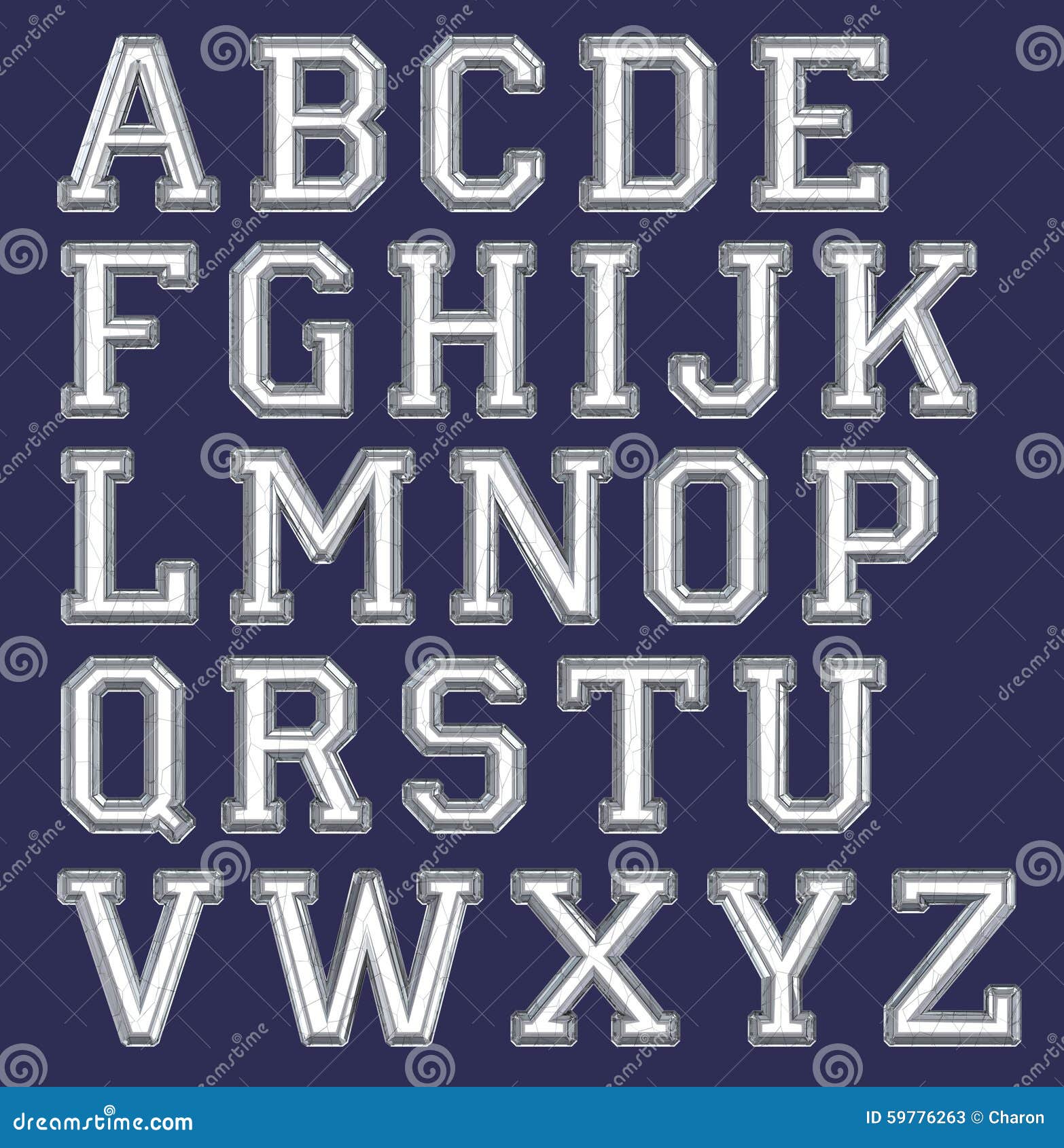 Cracking Alphabet Set Isolated Stock Image - Illustration of form ...