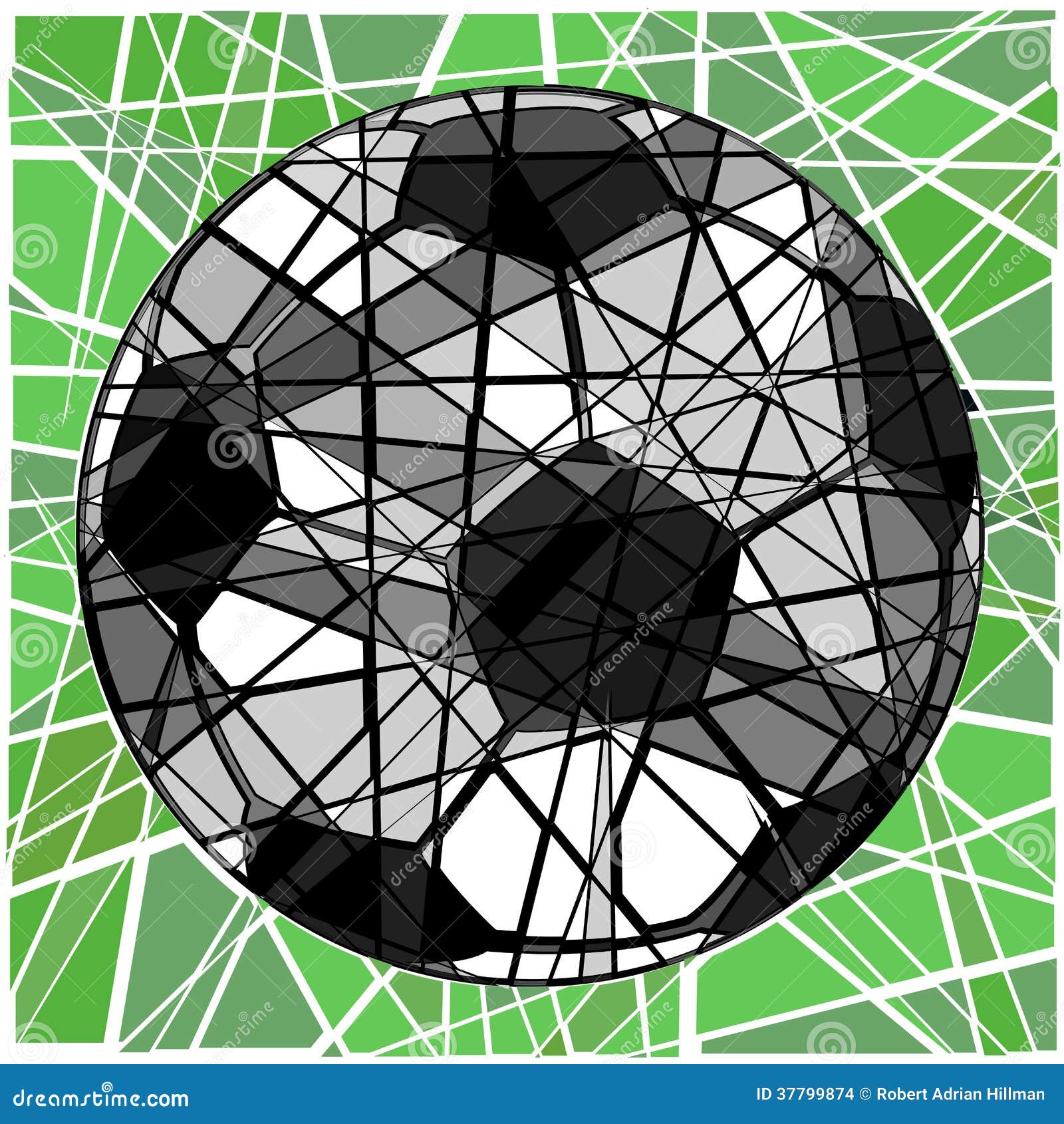 Cracking football stock vector. Illustration of abstract - 37799874