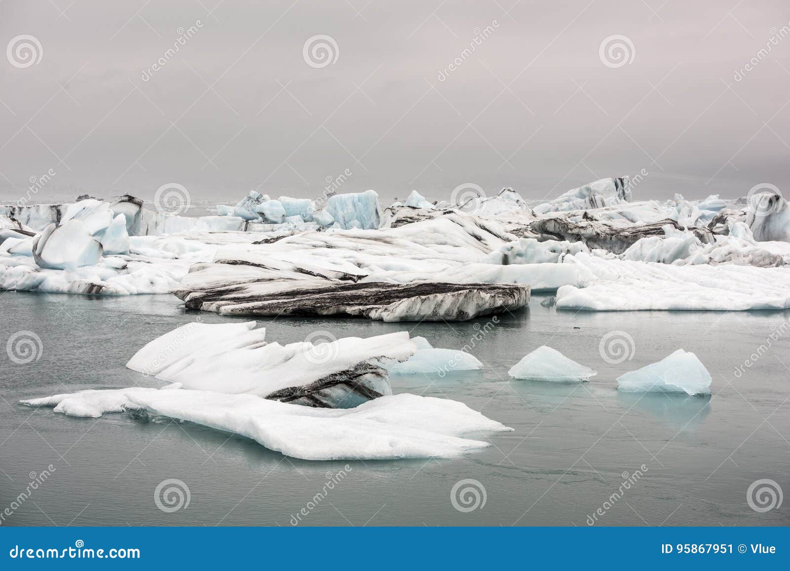 Cracking Ice Floating on Lake Stock Image - Image of natural, icecap ...