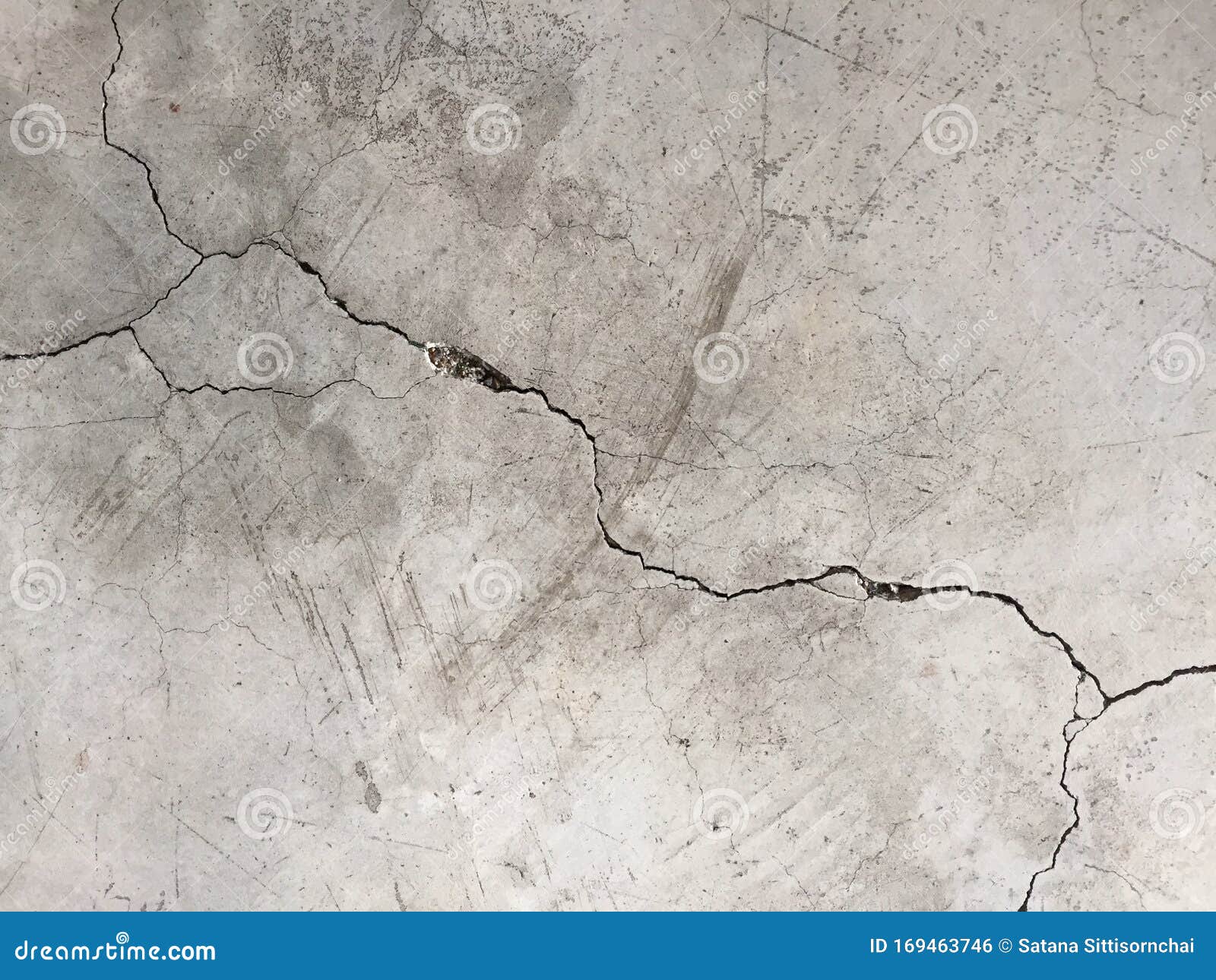 Cracking Line on Concrete Floor Stock Photo - Image of dirty ...