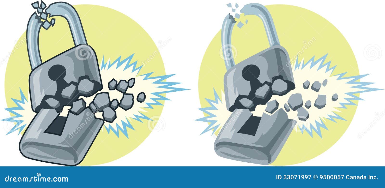 Cracking lock stock vector. Illustration of breaking - 33071997
