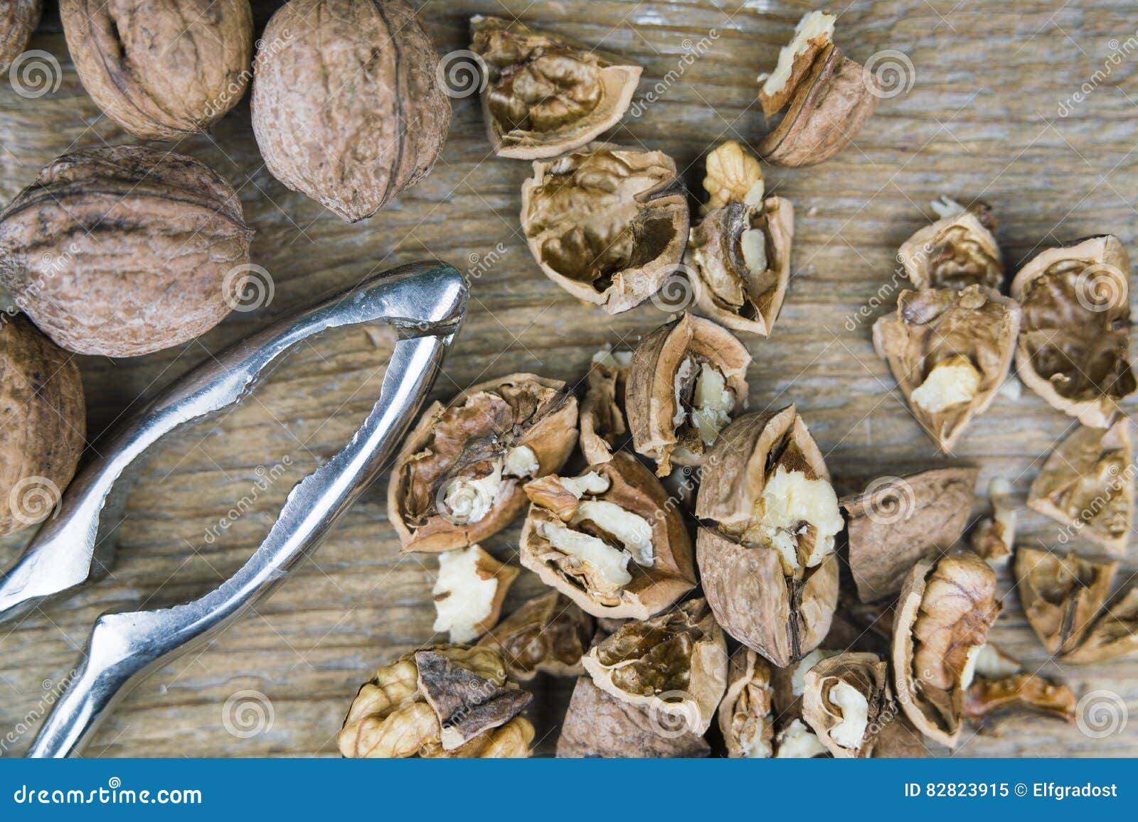Cracking Open Fresh Fall Walnuts Stock Image - Image of fall, walnut ...
