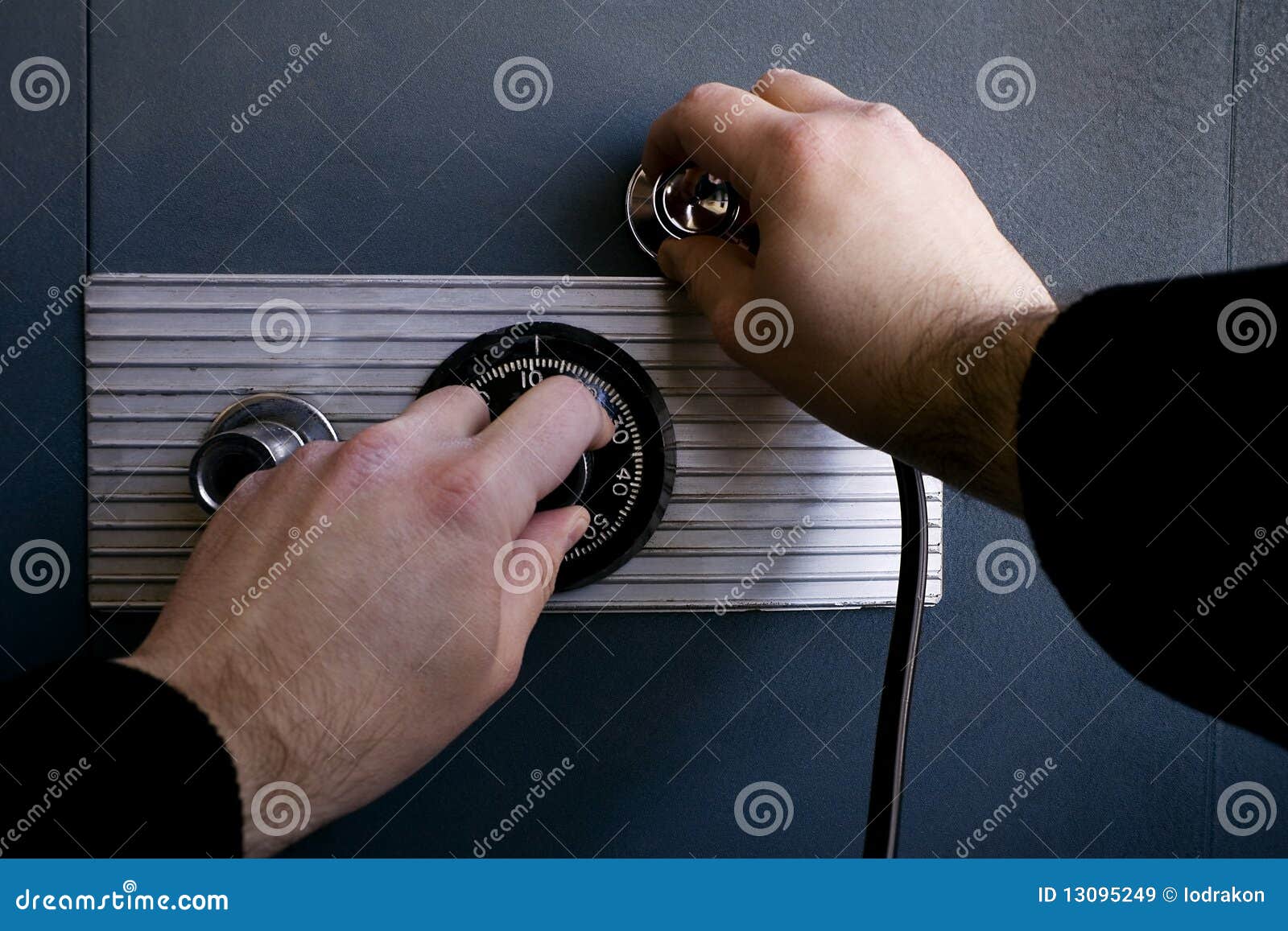 Cracking a safe stock image. Image of combination, hard - 13095249