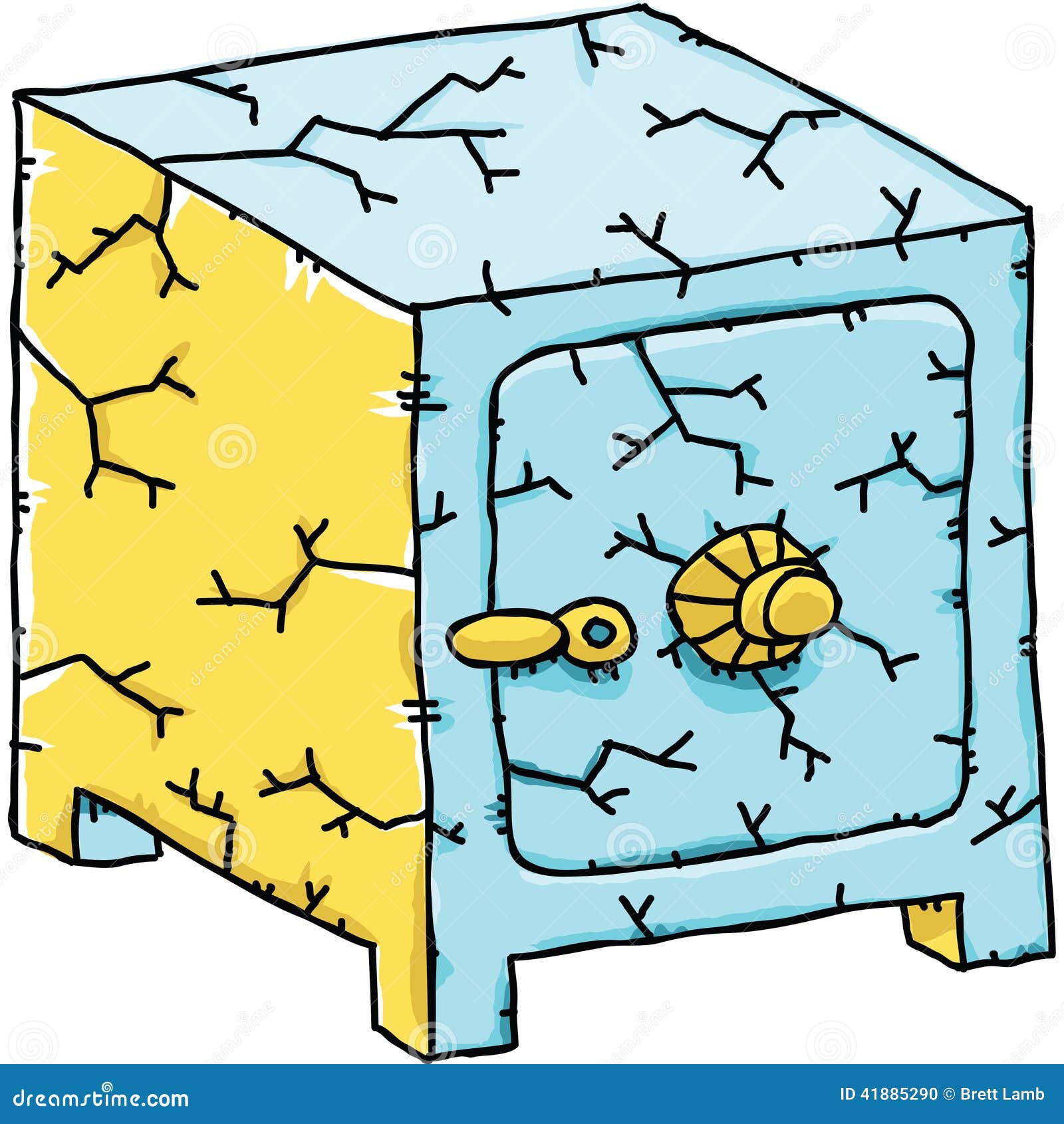 Cracking Safe stock illustration. Illustration of worn - 41885290