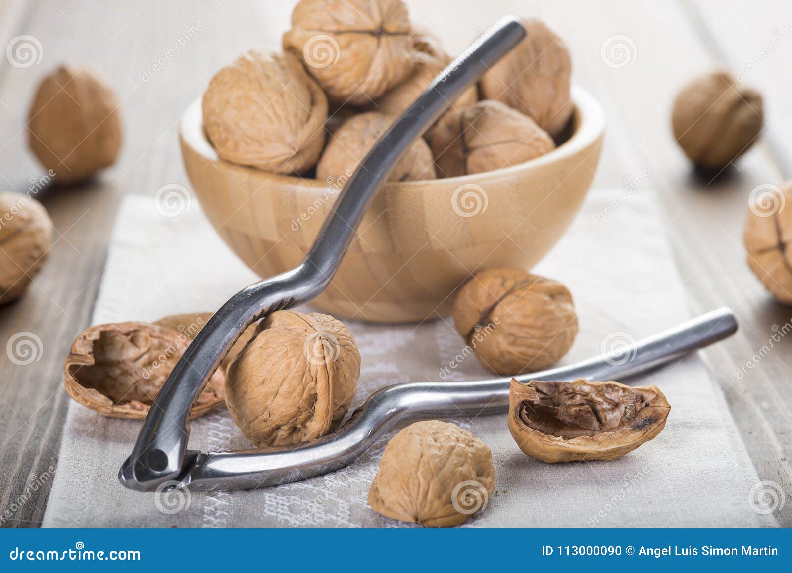 Cracking and Shelling Walnuts Stock Photo - Image of cracked, shelling ...