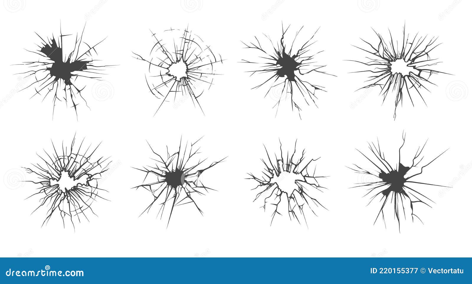 Cracking Window Signs Cartoon Vector | CartoonDealer.com #220155377