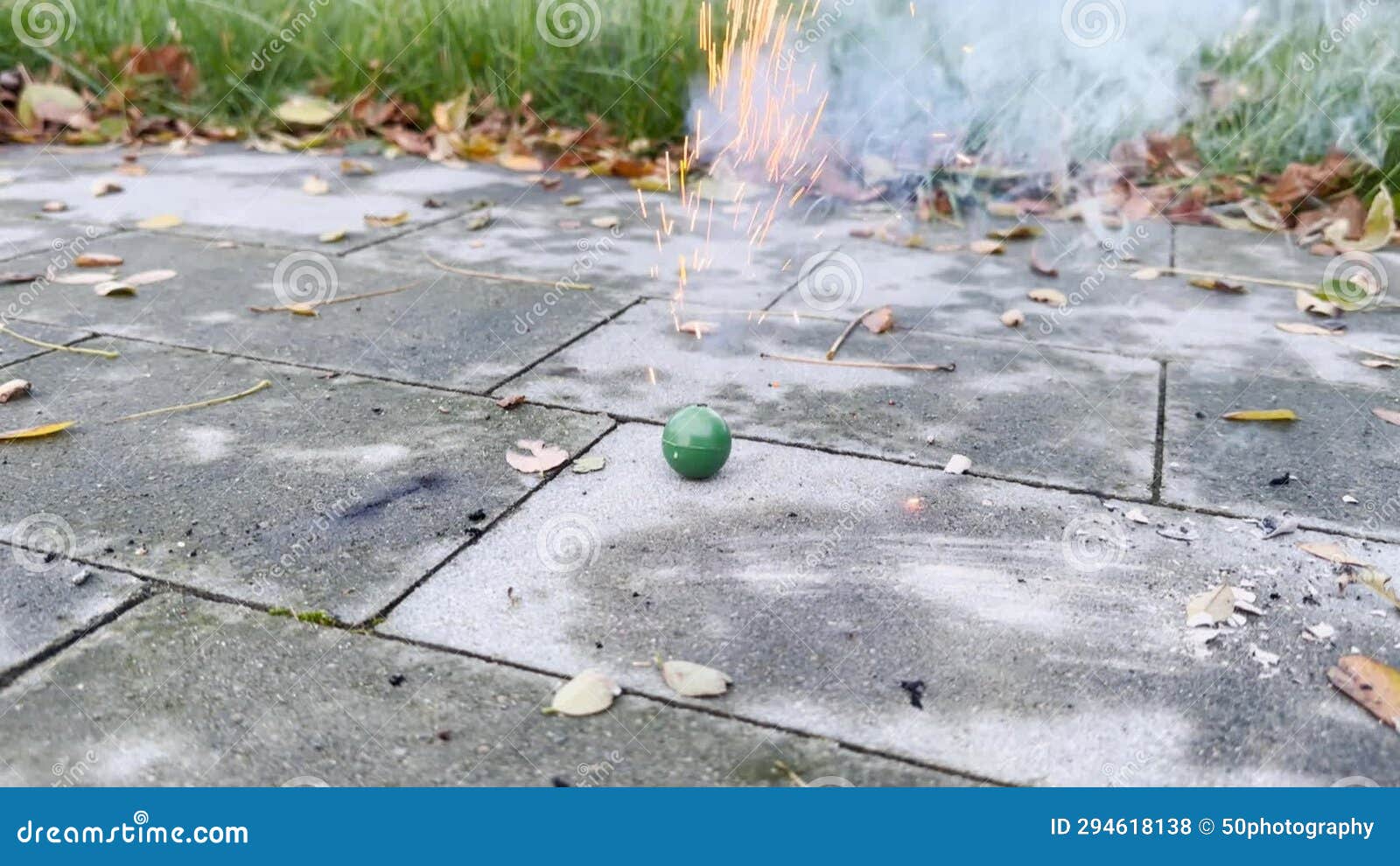 Crackling Balls. Small Ground Firecrackers. Fireworks Stock Footage ...