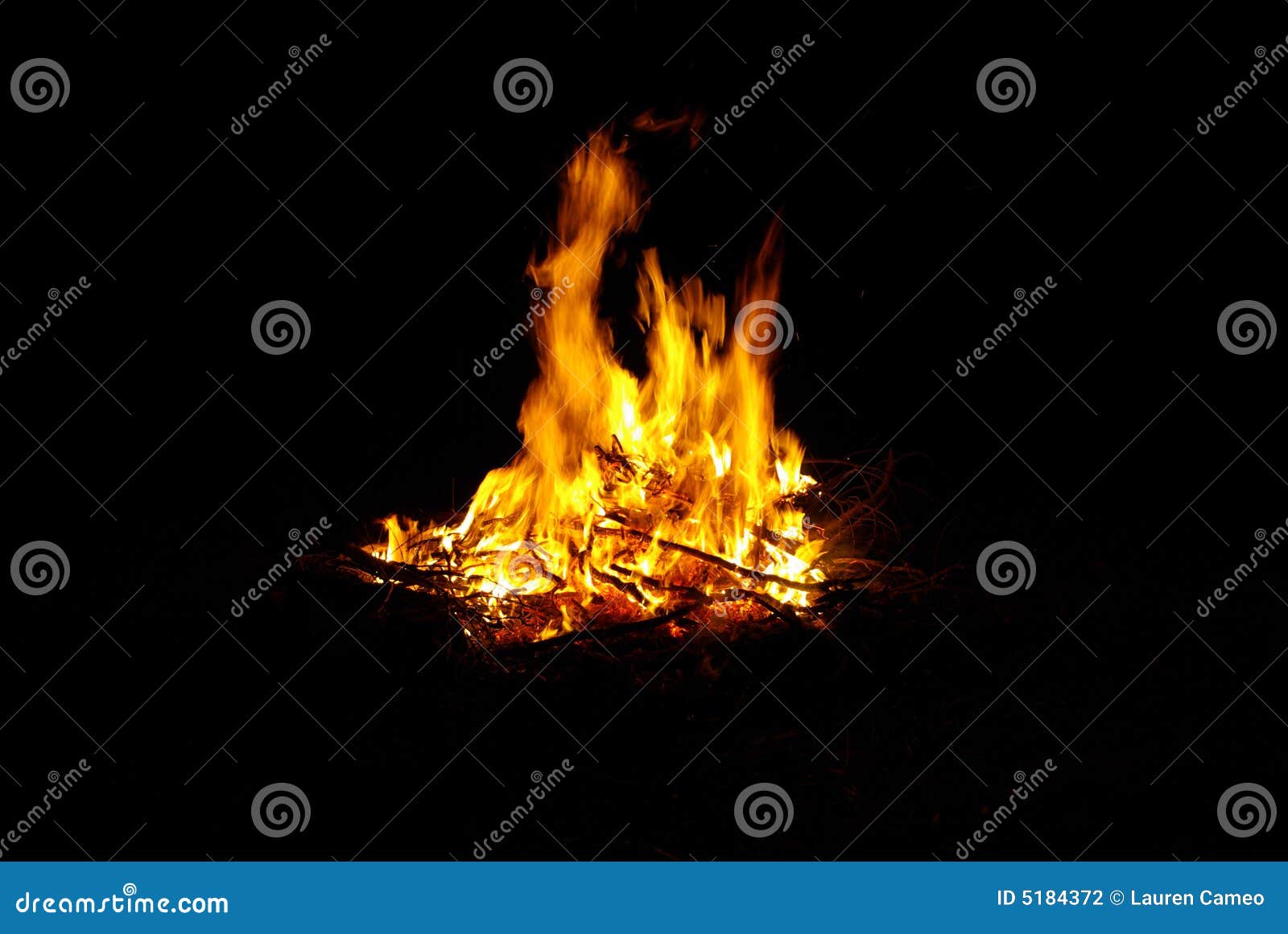 Crackling Bonfire stock photo. Image of camping, black - 5184372