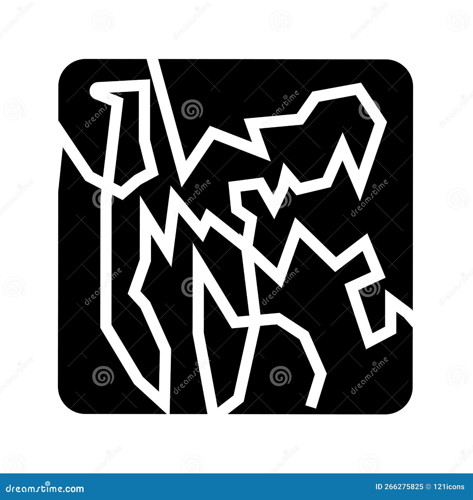 Crackling, Dry, Scratches Icon. Glyph Style Vector EPS Stock ...