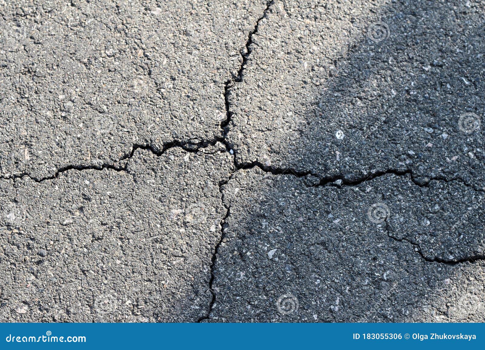 Cracks in the Asphalt. Texture of Bad Asphalt Stock Photo - Image of ...