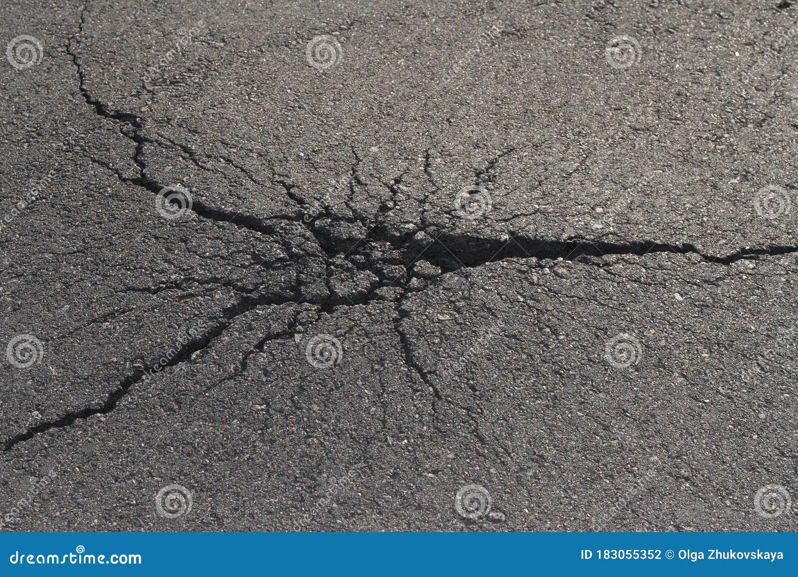 Cracks in the Asphalt. Texture of Bad Asphalt Stock Photo - Image of ...