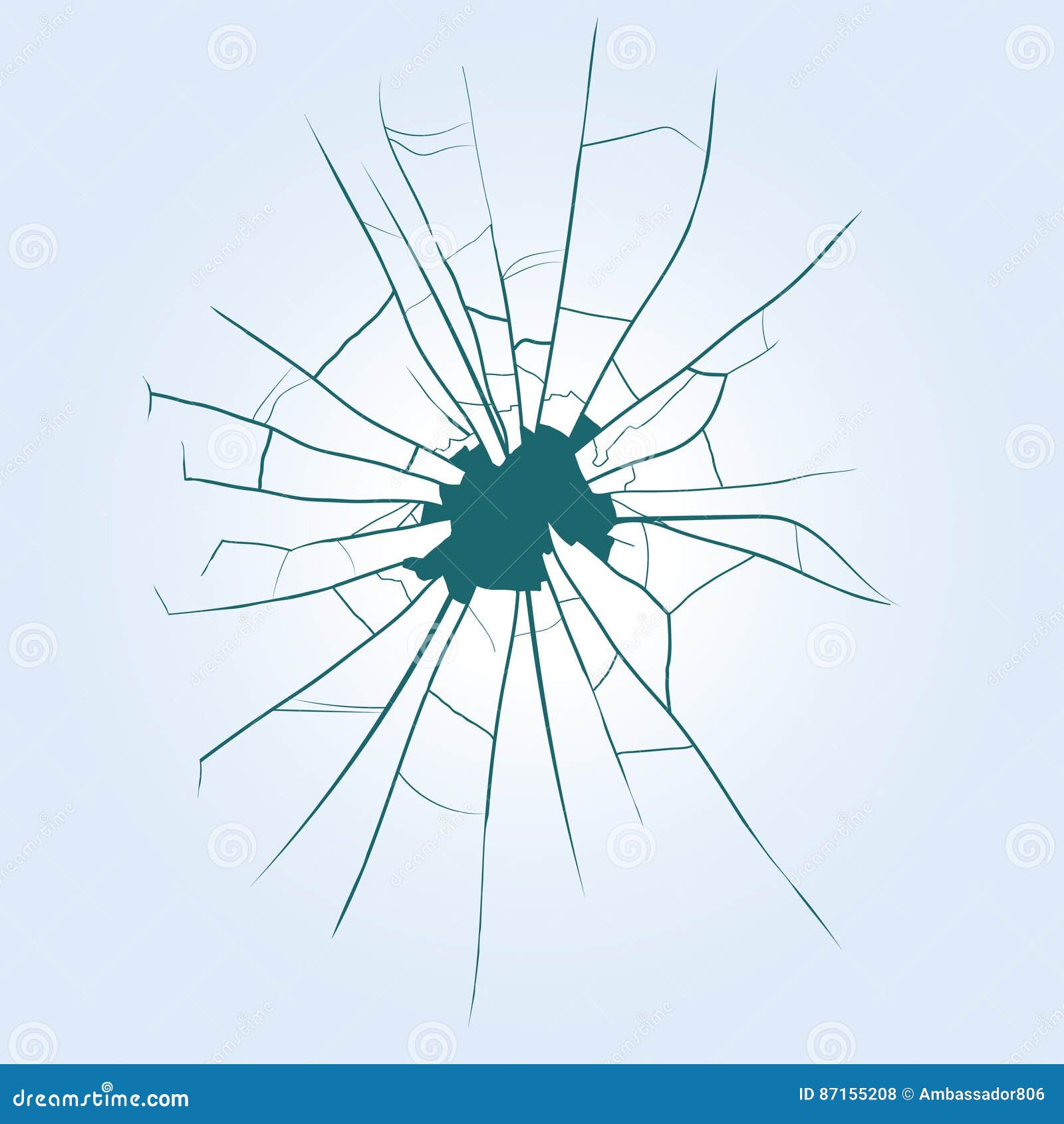 Cracks, Broken Glass Vector Stock Vector - Illustration of crash, crack ...