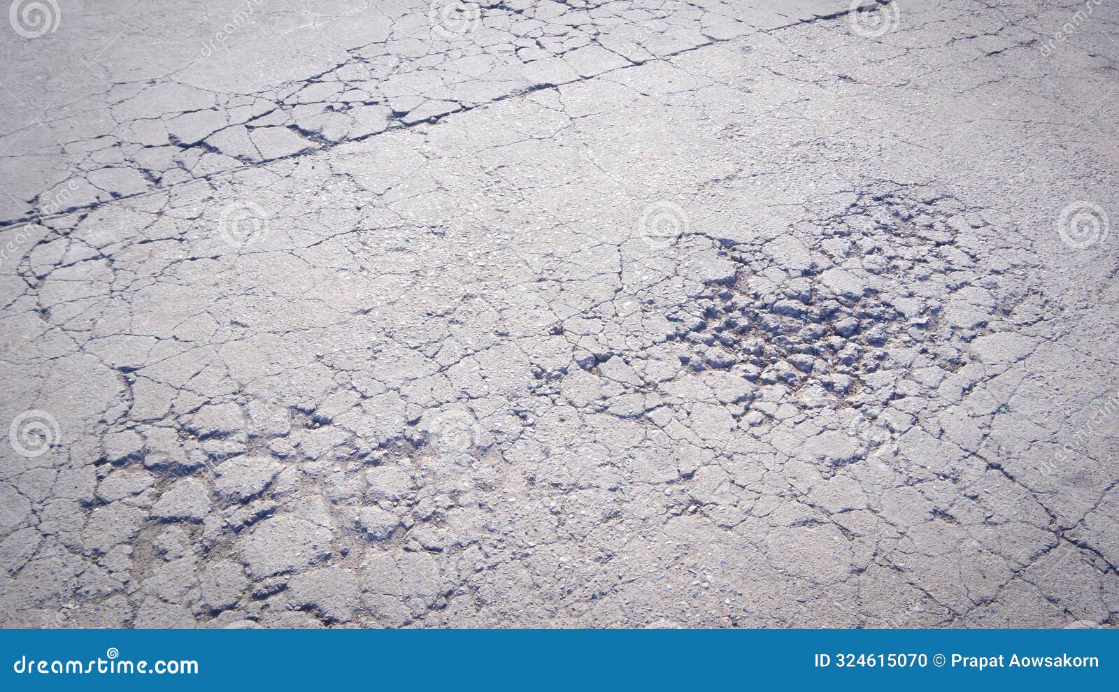 Cracks and Broken Texture on Surface of the Old Badly Damaged Concrete ...