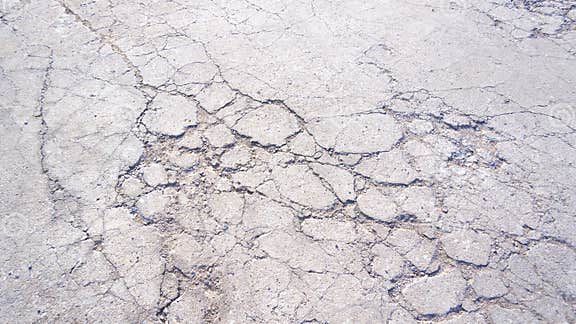 Cracks and Broken Texture on Surface of the Old Badly Damaged Concrete ...