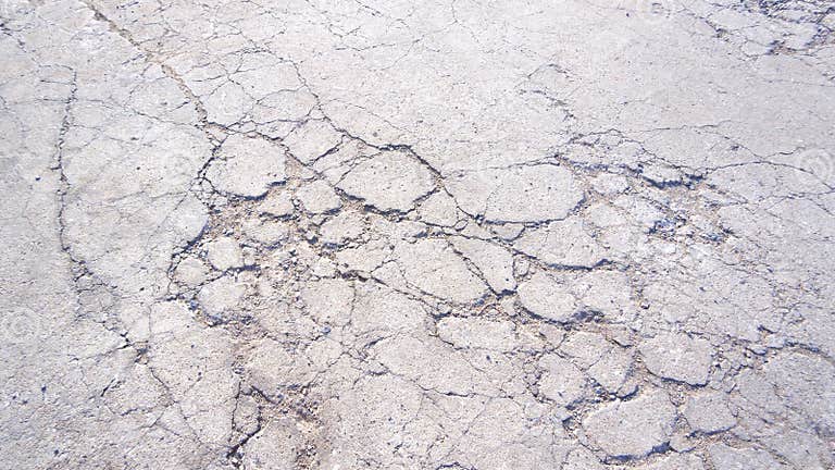 Cracks and Broken Texture on Surface of the Old Badly Damaged Concrete ...