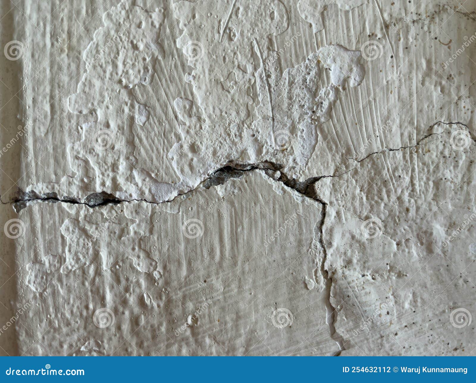 Cracks Create Damage on the Wall. Stock Photo - Image of fractured ...