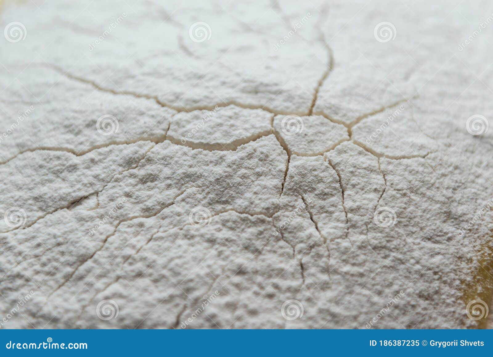 Cracks in Flour on Yeast Dough Stock Image - Image of kitchen ...