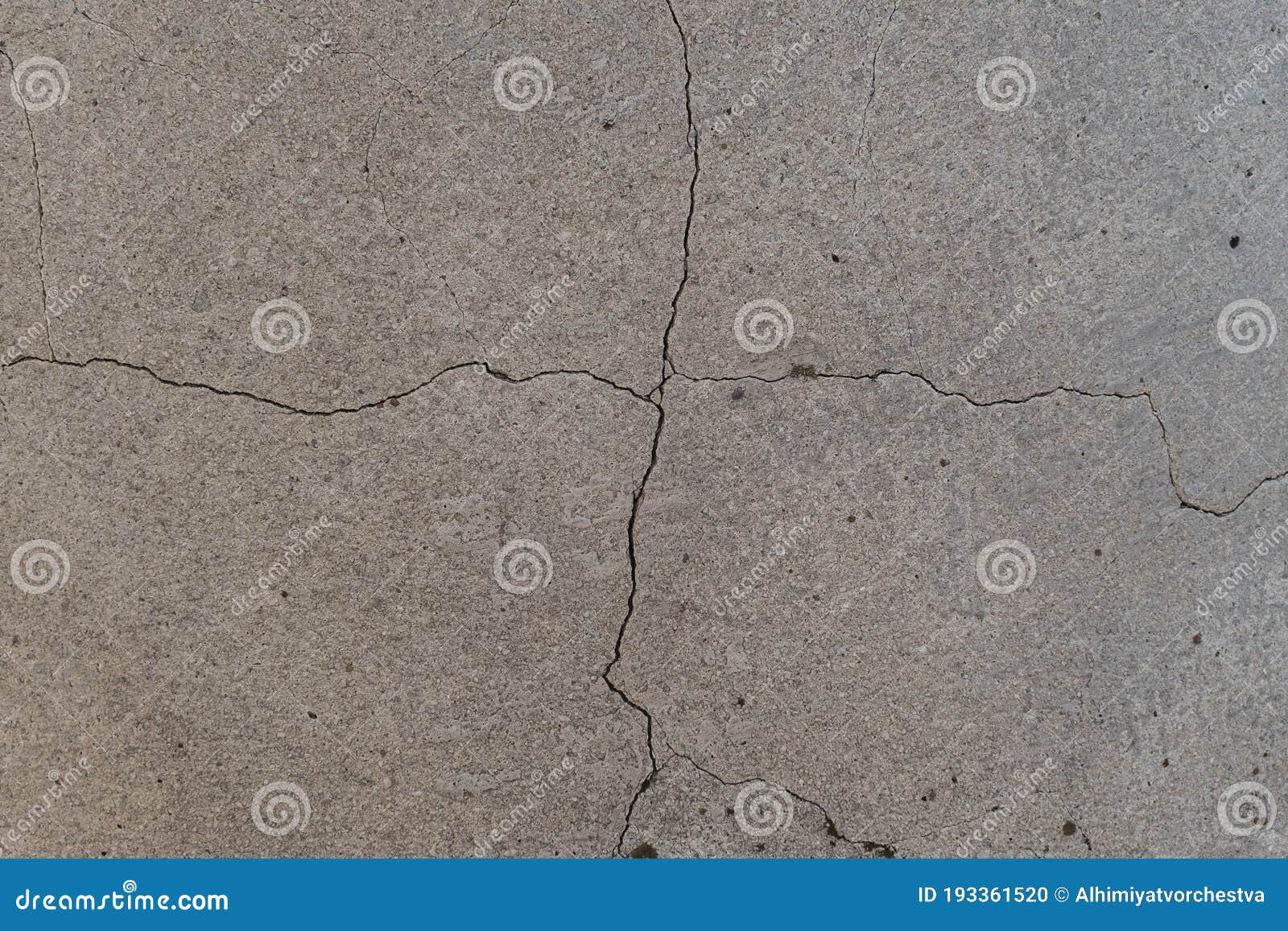 Cracks in the Form of a Cross in a Concrete Stock Photo - Image of ...