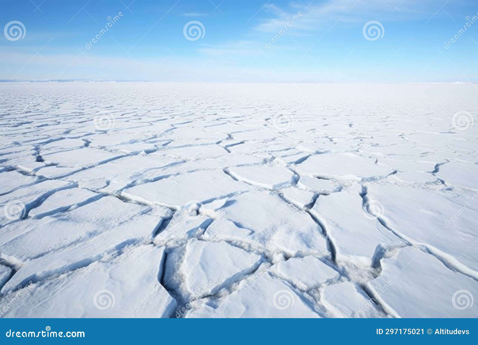 Cracks Forming on the Surface of Fresh Sea Ice Stock Image - Image of ...