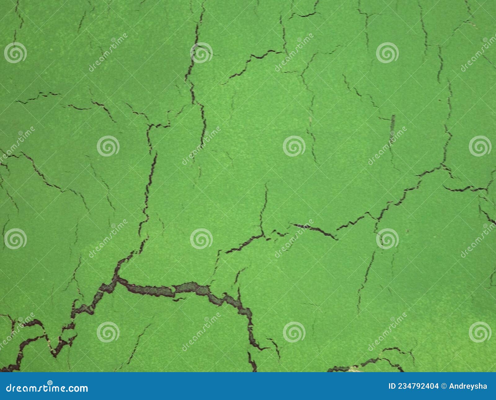 Cracks on a Green Background. the Green Texture of Cracked Wood. Stock ...