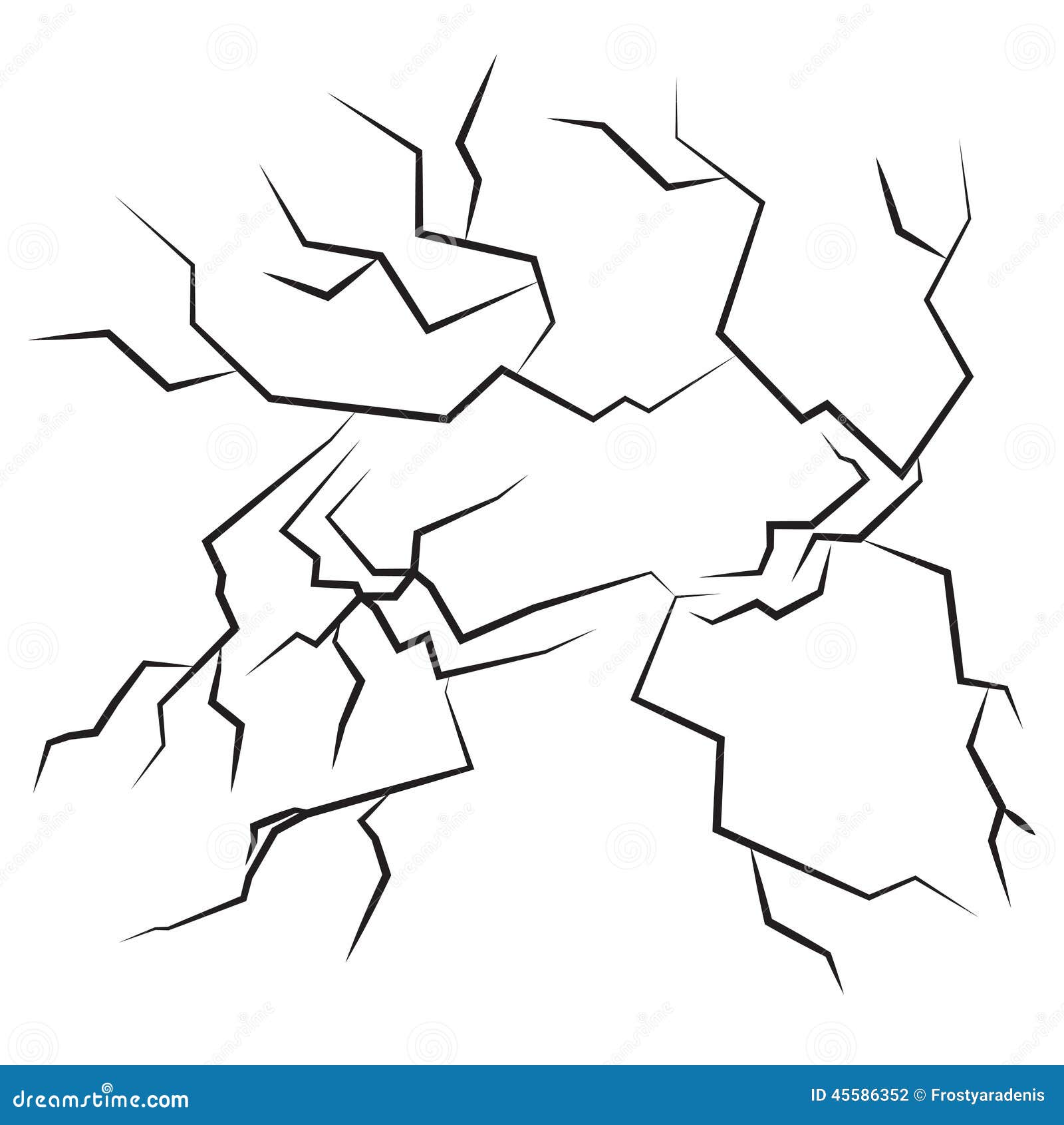 Cracks stock vector. Illustration of hazard, line, outdoor - 45586352
