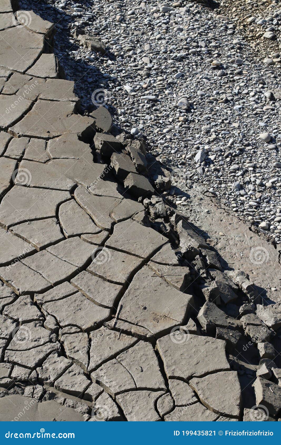 Natural Cracks in the Mud of a River Stock Image - Image of broken ...