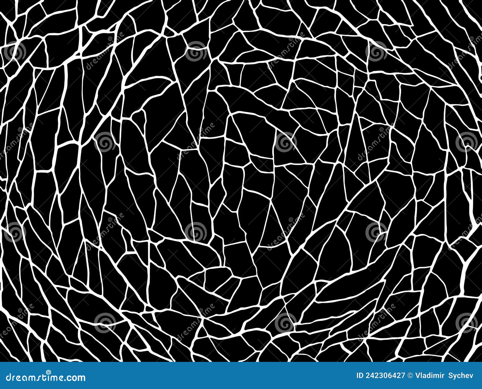 The Cracks Texture White and Black. Vector Background Stock ...