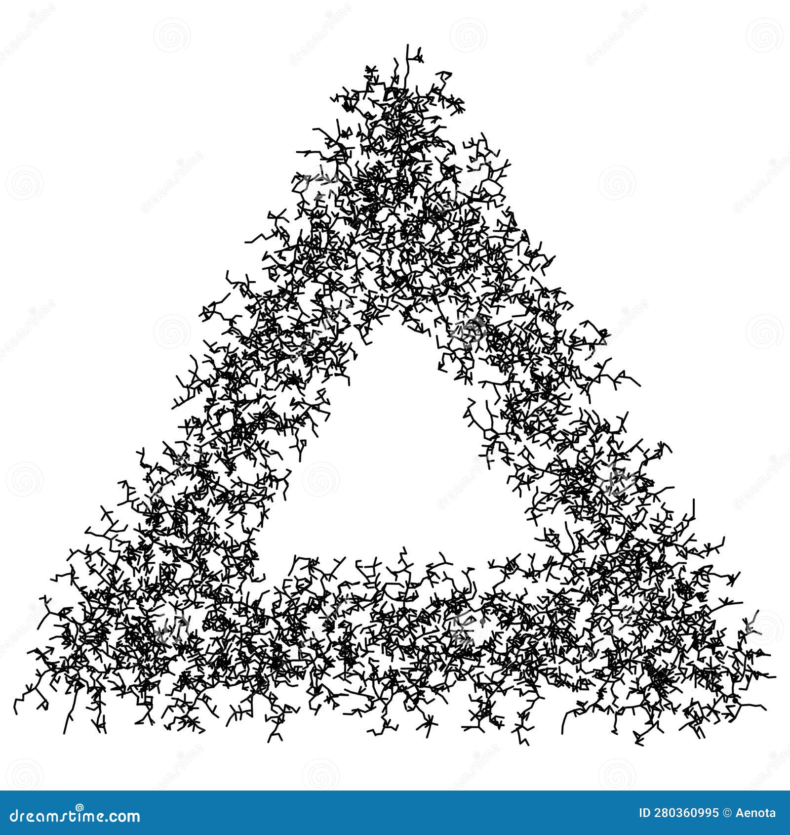 Cracks Triangle for Design Project on Black Stock Vector - Illustration ...