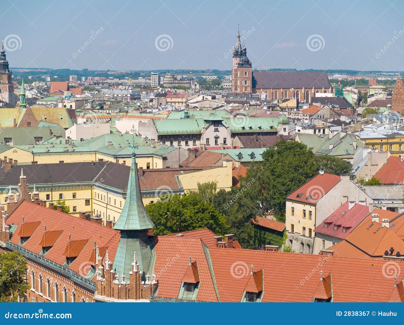 Cracow Aerial stock image. Image of roof, historical, ages - 2838367