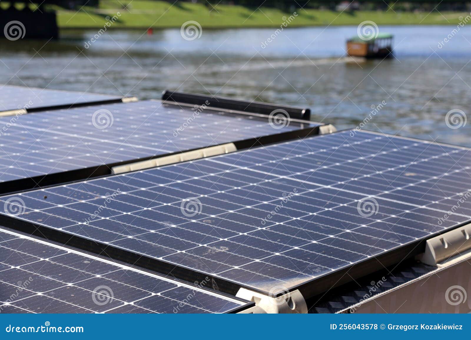 Solar Panels on Deck of the Ship Editorial Stock Photo - Image of ...