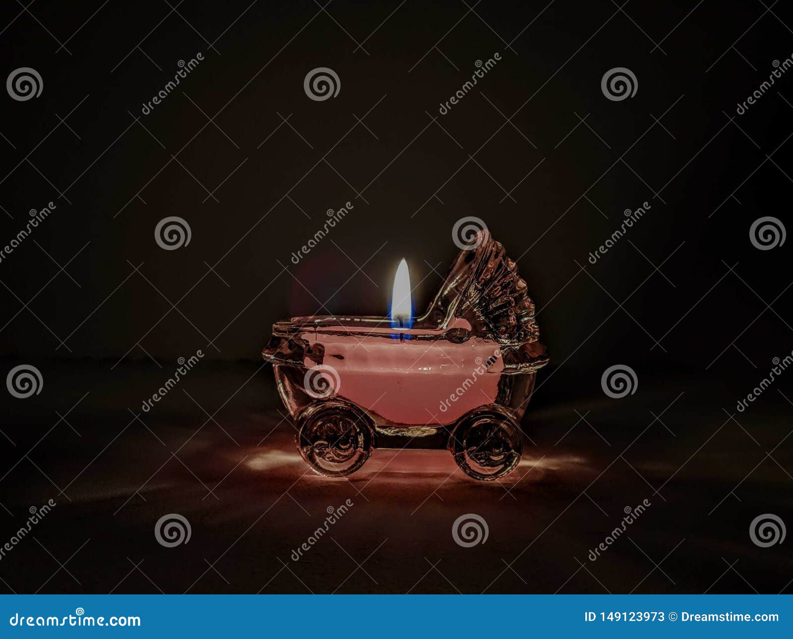 Cradle Candle Pink Light Glass Stock Image - Image of candle, cradle ...
