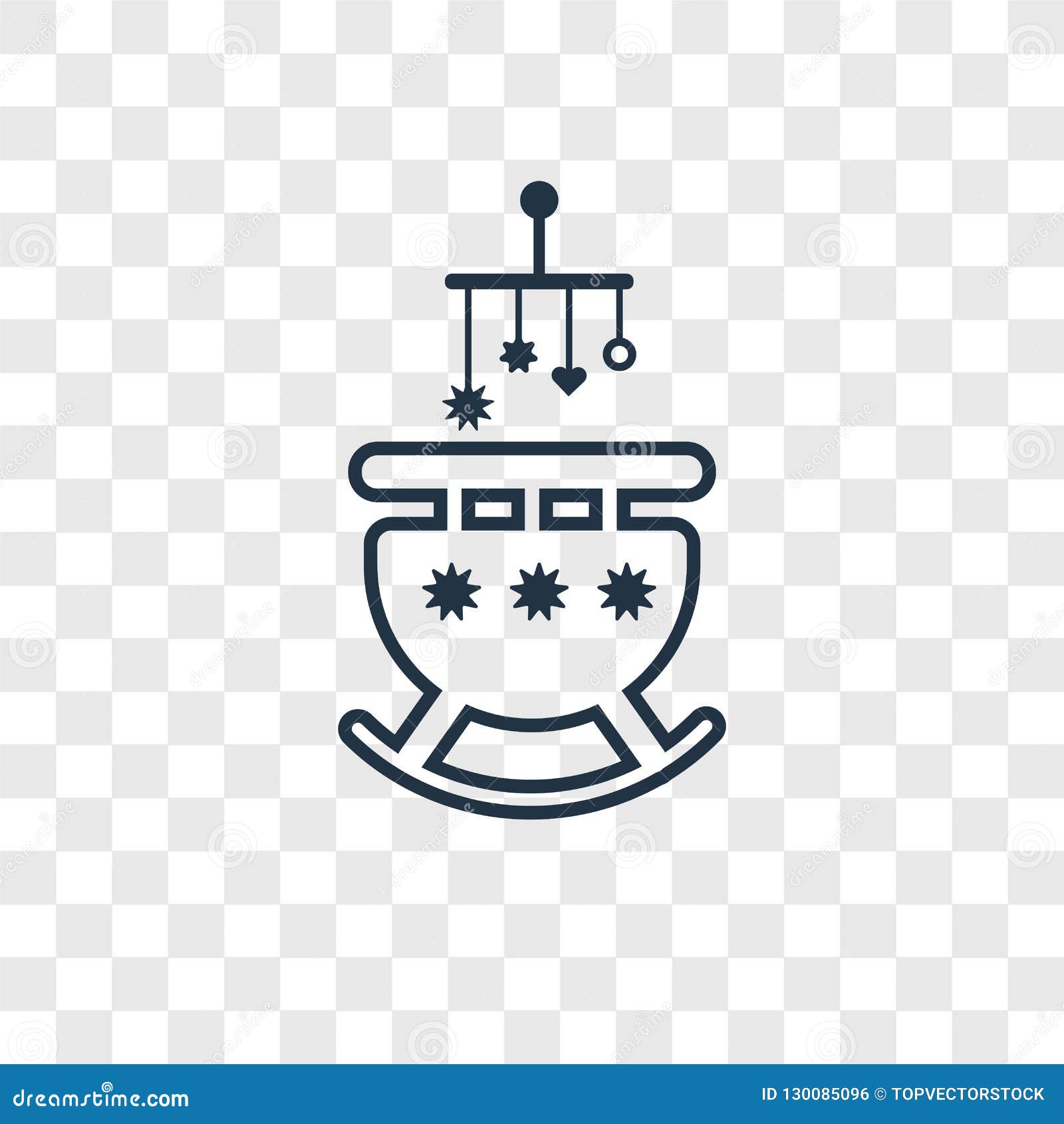 Cradle Concept Vector Linear Icon Isolated on Transparent Background ...