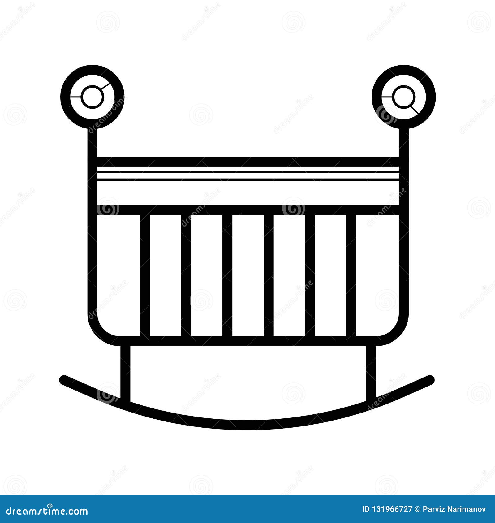 Cradle icon vector stock illustration. Illustration of cradle - 131966727
