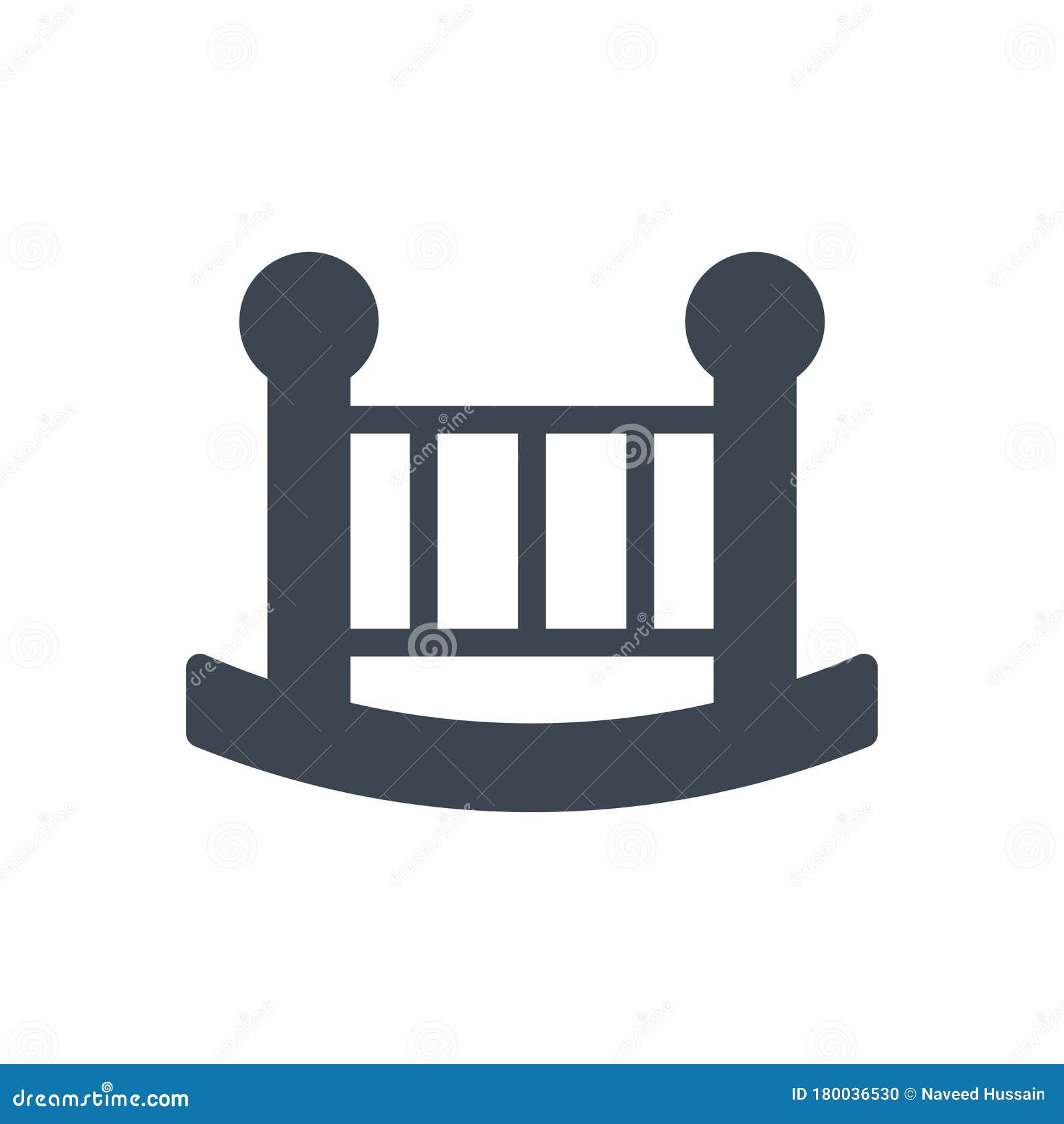 Cradle Vector Glyph Color Icon Stock Vector - Illustration of interior ...