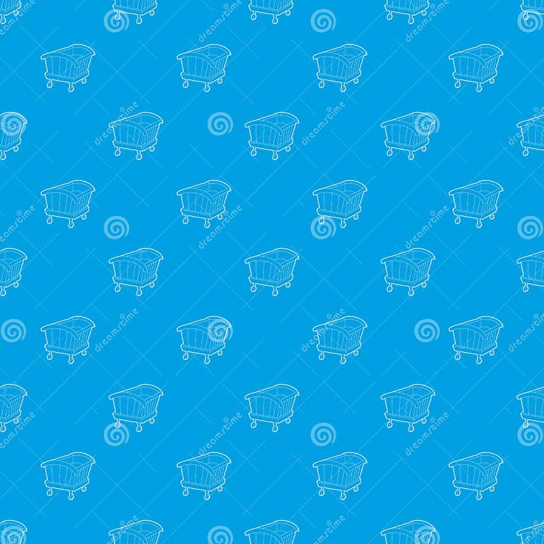 Cradle Pattern Vector Seamless Blue Stock Vector - Illustration of ...
