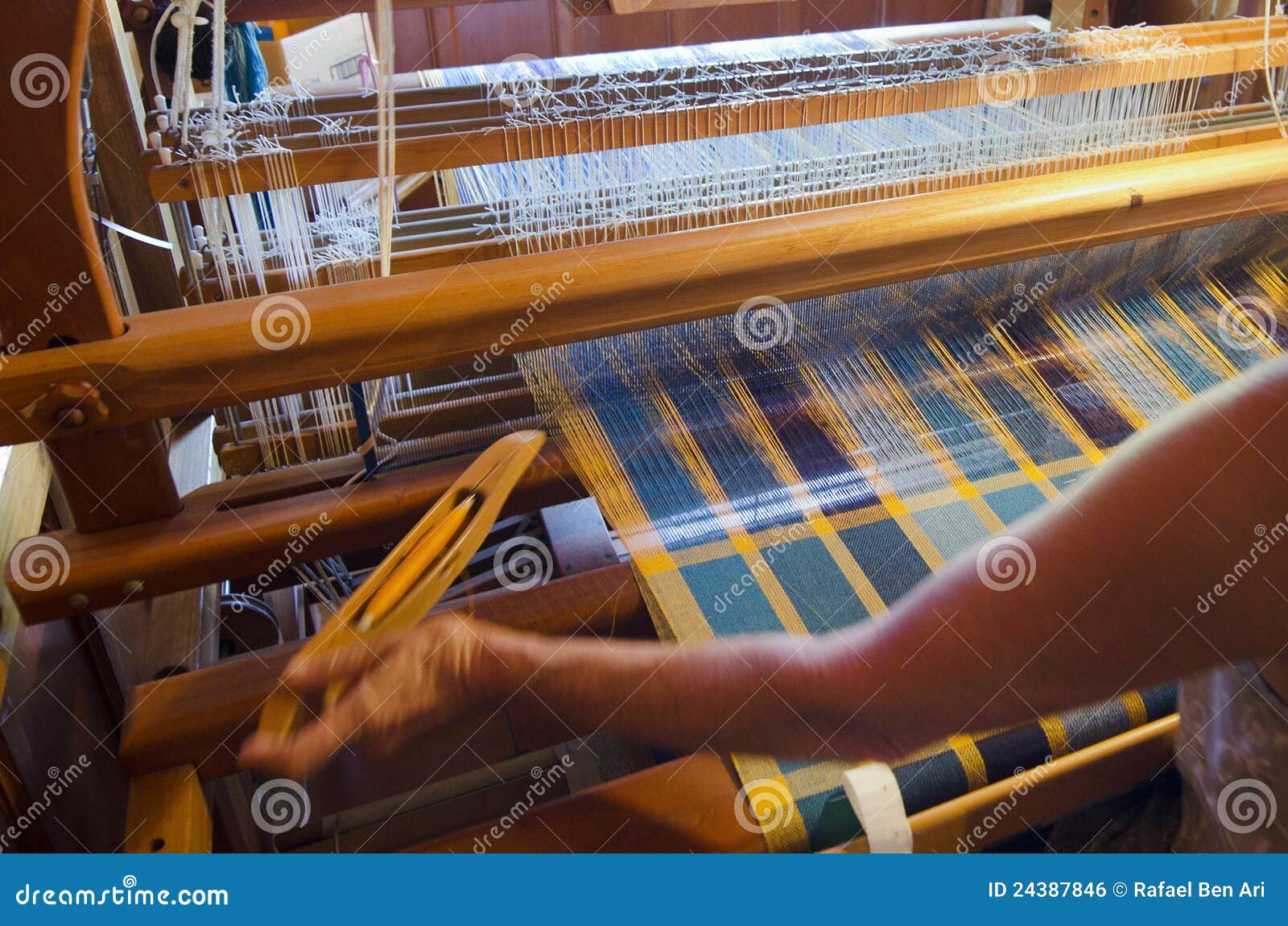 Craft and Art -Weaving stock photo. Image of loom, cotton - 24387846