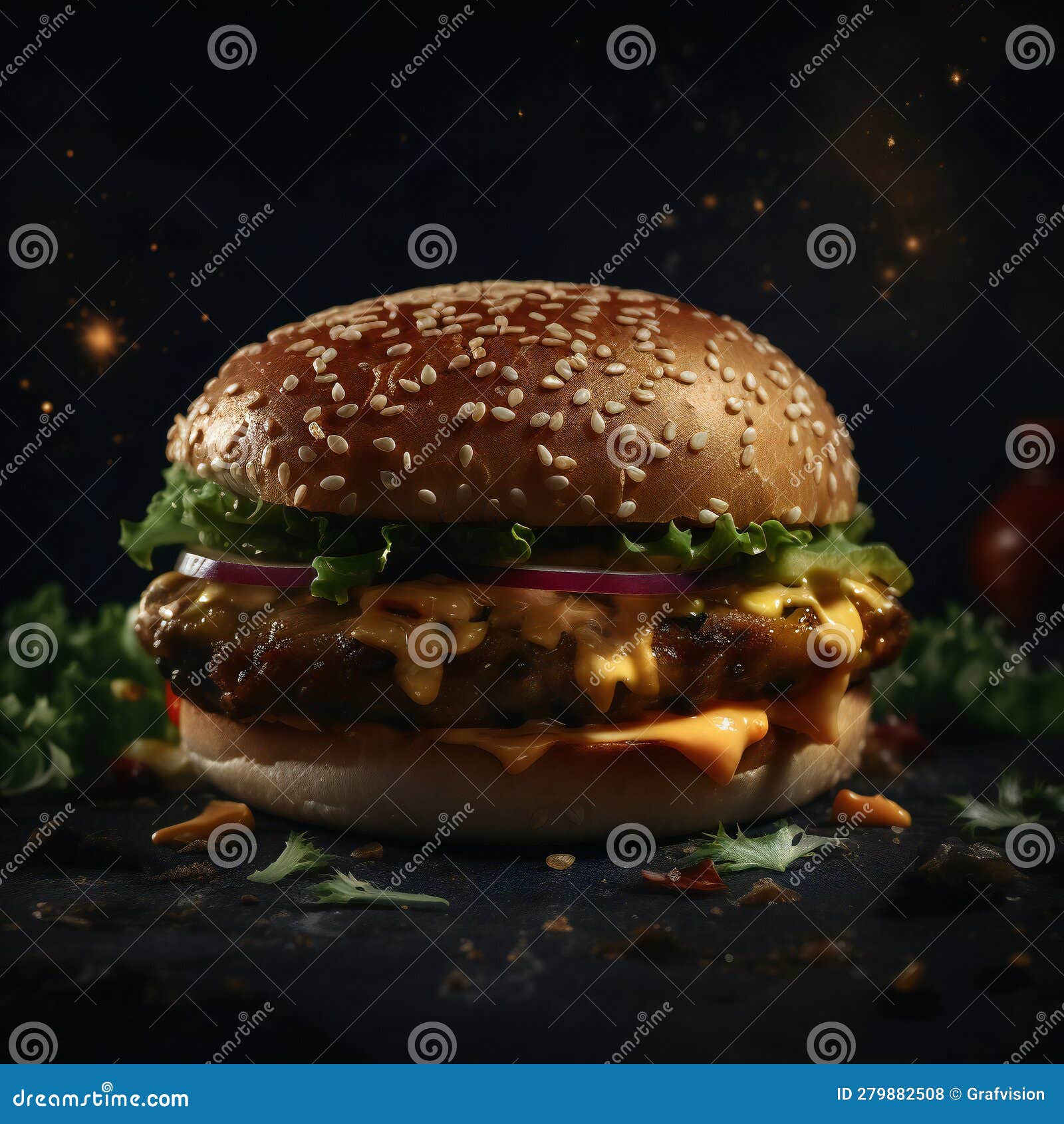 Craft beef burger stock illustration. Illustration of angus - 279882508