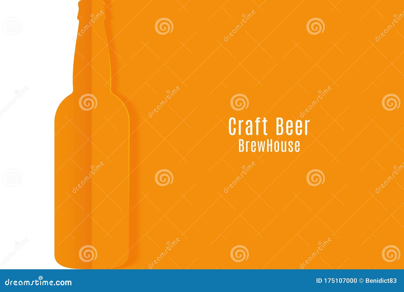 Craft Beer Banner. Cut Paper Beer Bottle Vector Stock Vector ...