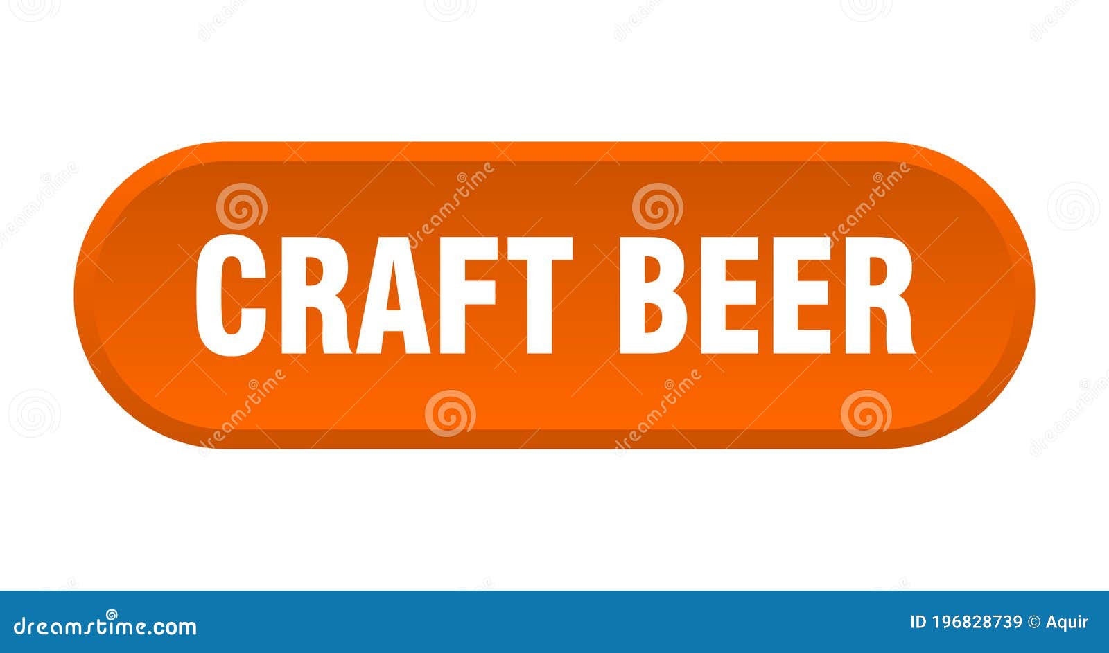 Craft Beer Button. Rounded Sign on White Background Stock Vector ...