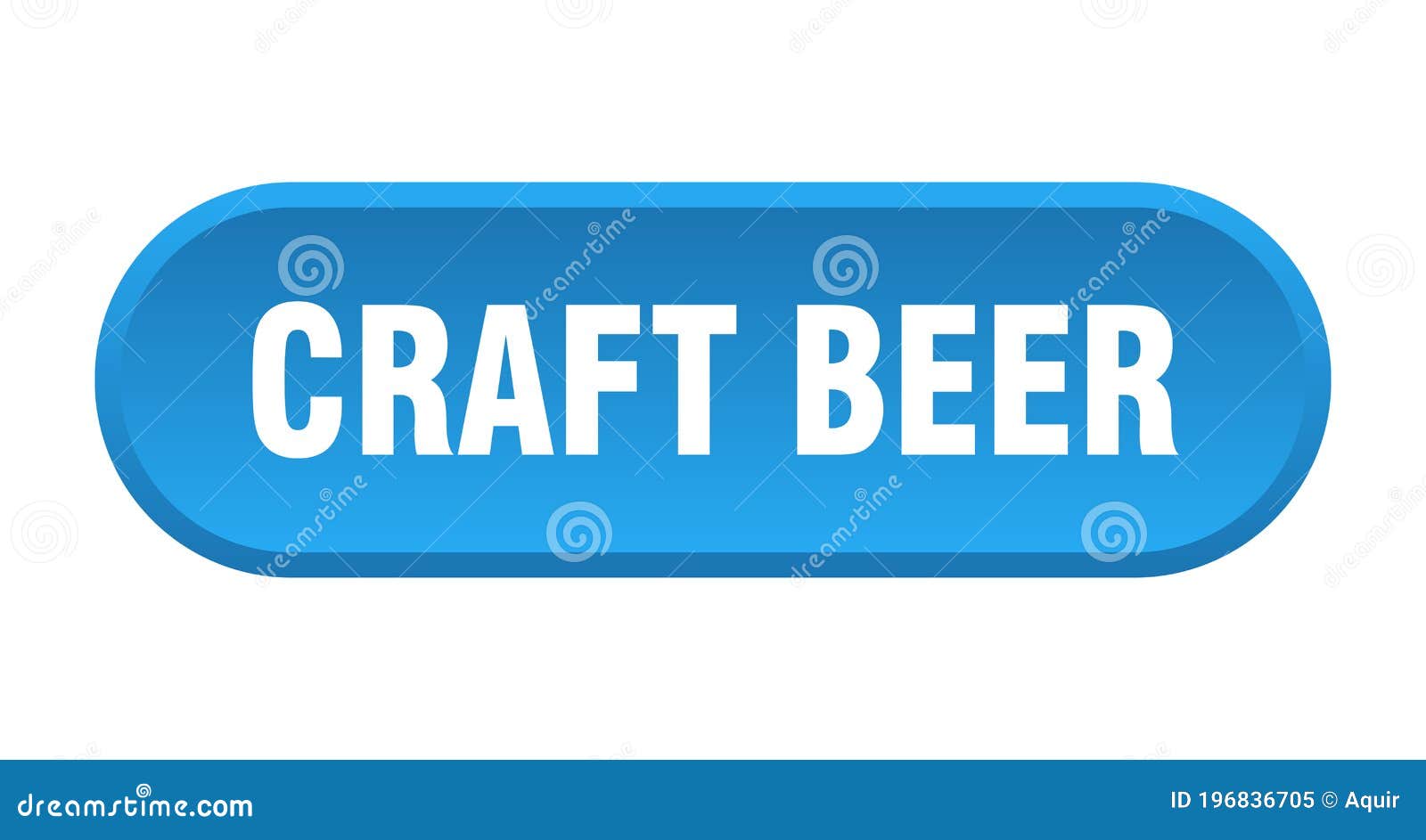 Craft Beer Button. Rounded Sign on White Background Stock Vector ...
