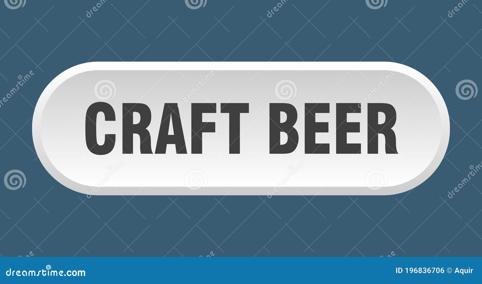 Craft Beer Button. Rounded Sign on White Background Stock Vector ...
