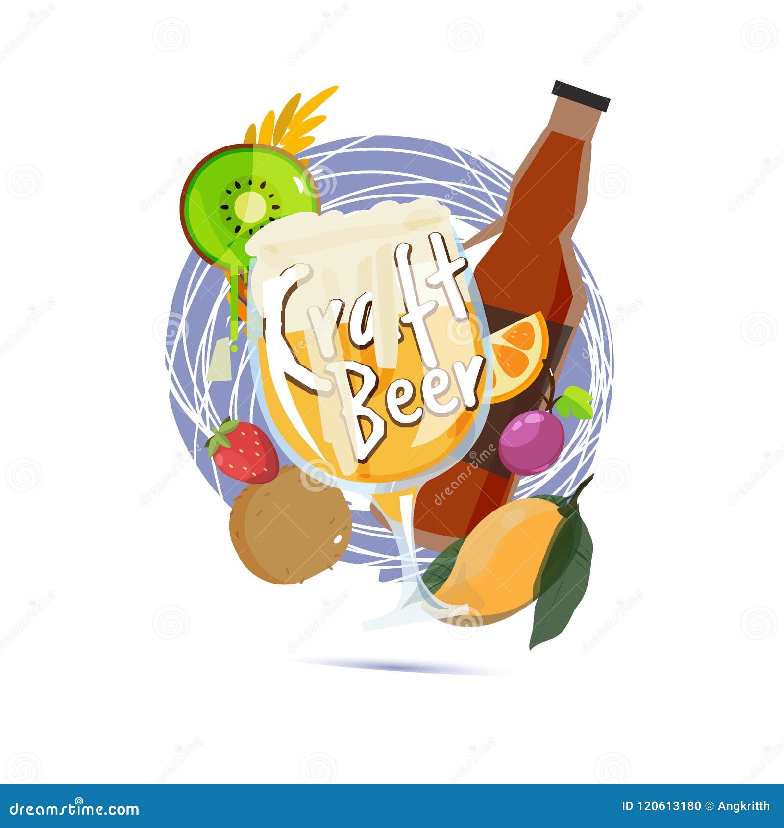 Craft Beer Concept - Vector Stock Illustration - Illustration of ...