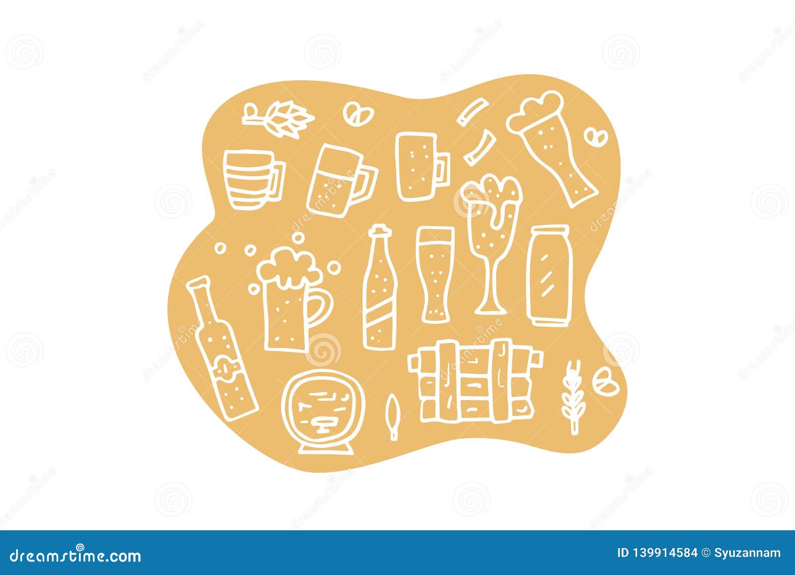 Craft Beer Elements Set. Vector Illustration. Stock Vector ...