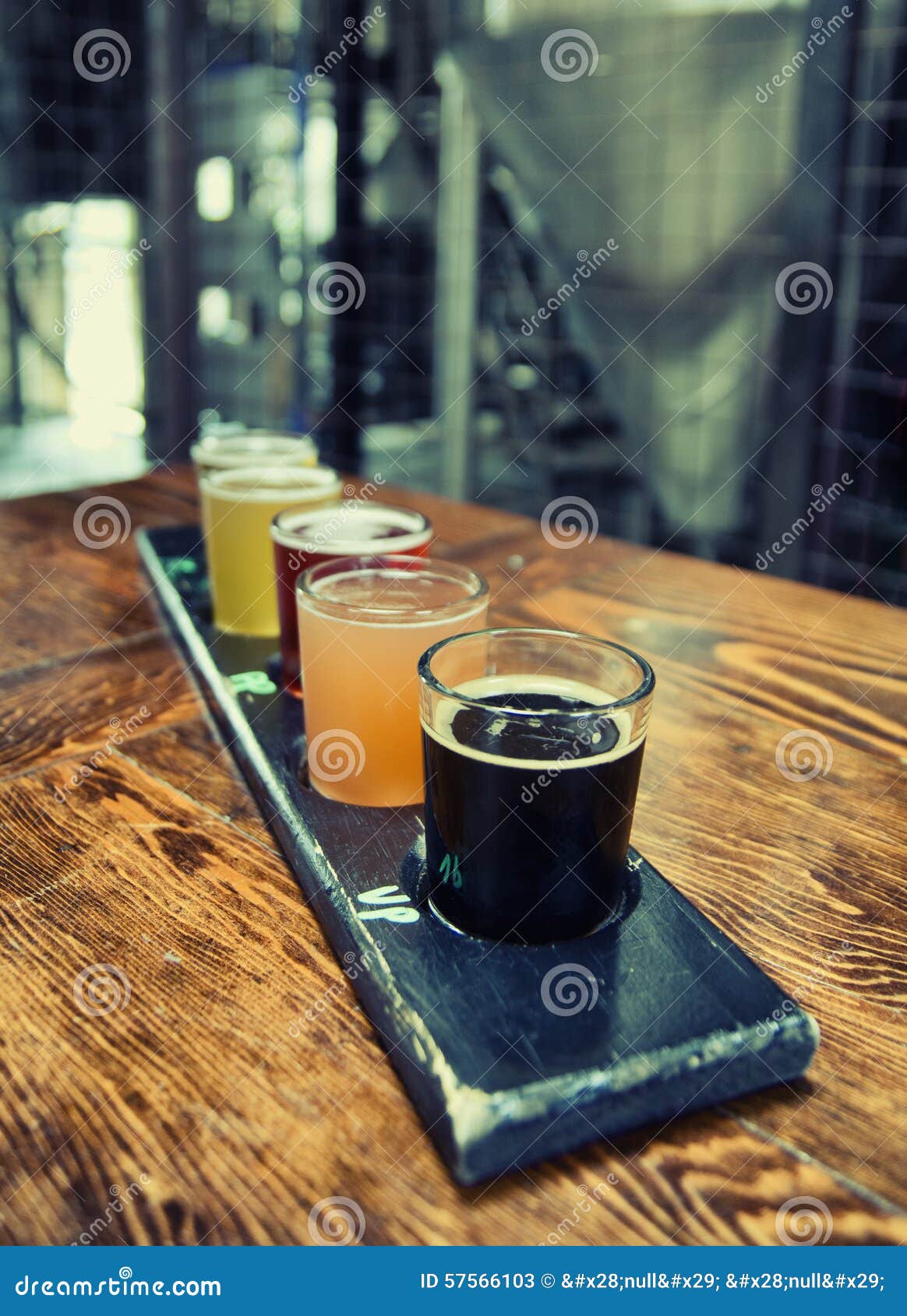 Craft Beer Flight stock image. Image of samples, pale - 57566103
