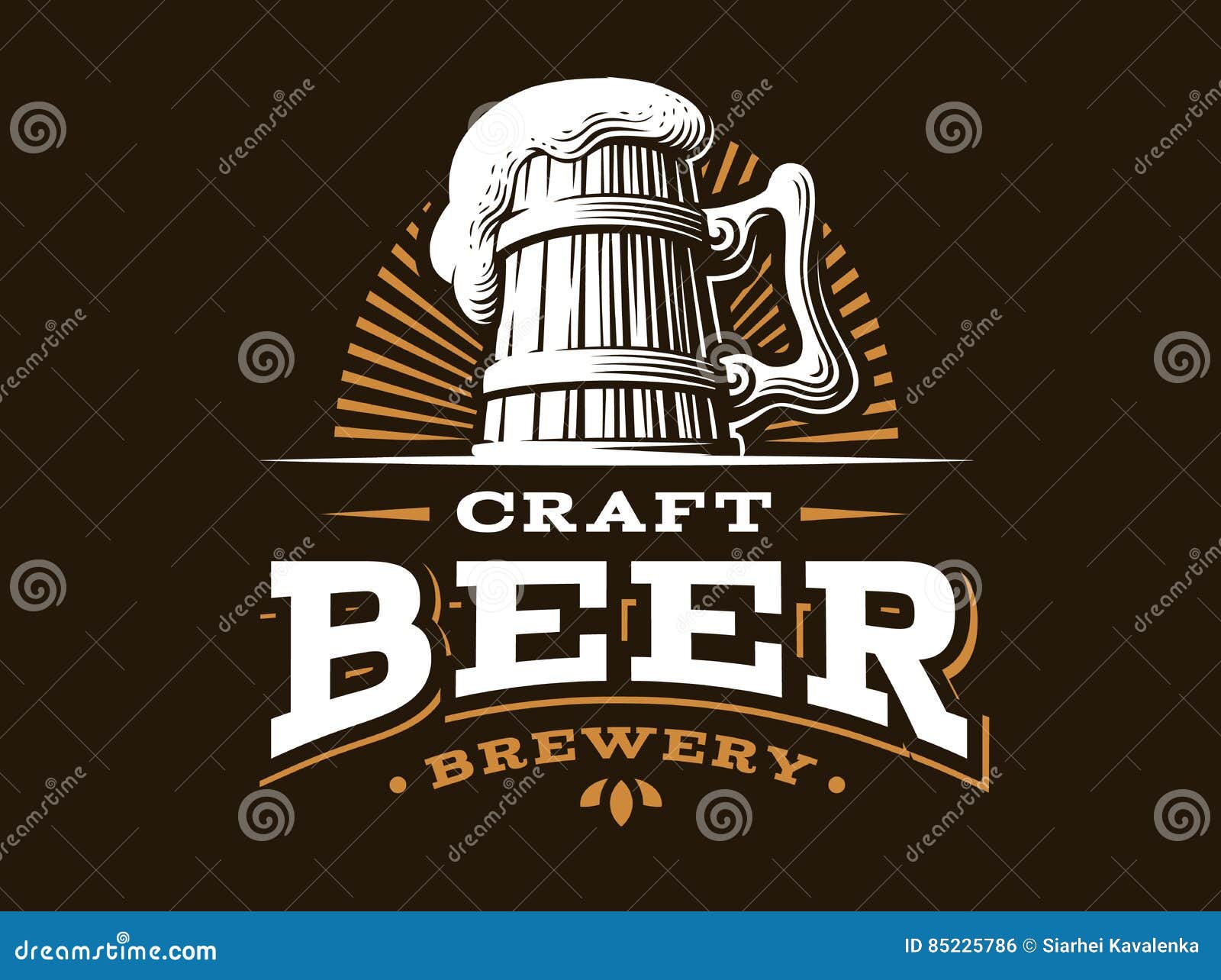 Craft Beer Logo- Vector Illustration, Emblem Brewery Design Stock ... Craft Beer Logo- Vector Illustration, Emblem Brewery Design Stock ...