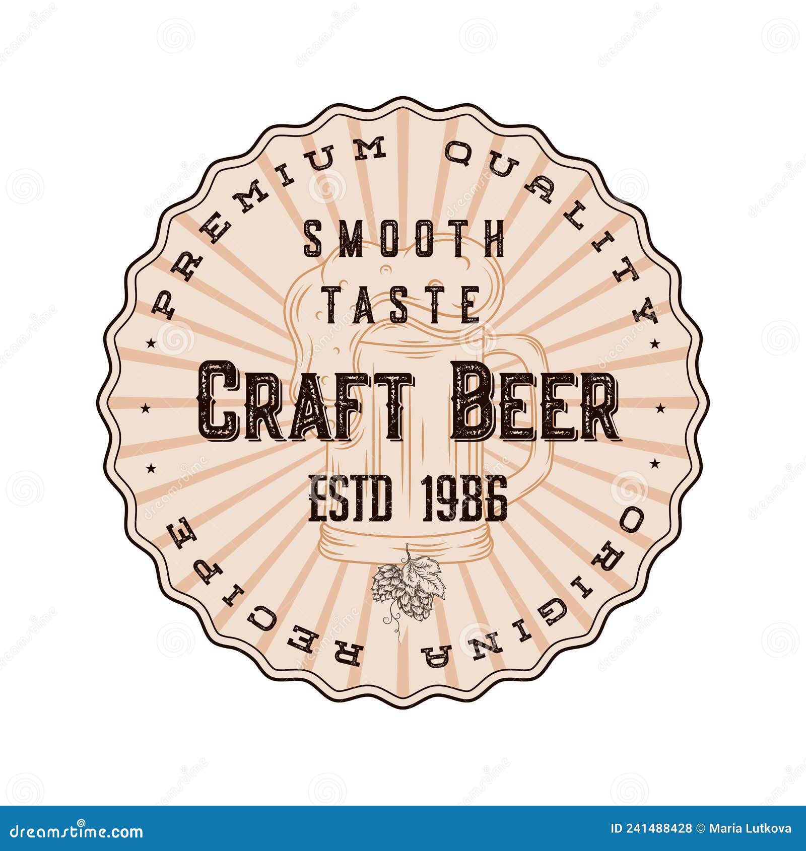Craft Beer Logo- Vector Illustration. Stock Vector - Illustration of ...