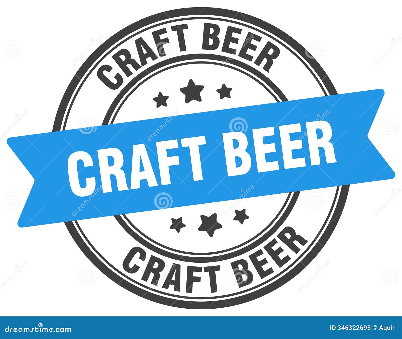 Craft Beer Stamp. Craft Beer Label on Transparent Background. Round ...