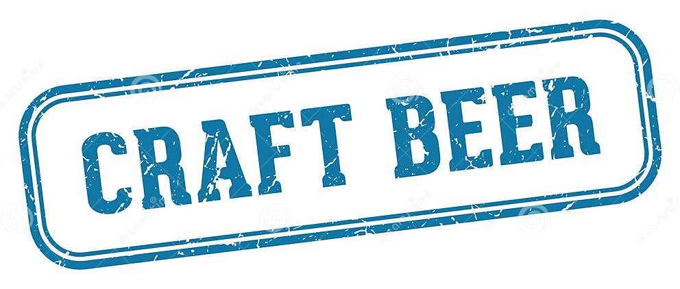 Craft Beer Stamp. Craft Beer Rectangular Stamp on White Background ...