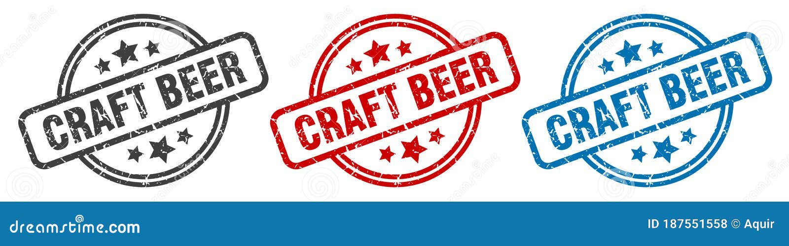 Craft Beer Stamp. Craft Beer Round Isolated Sign Stock Vector ...