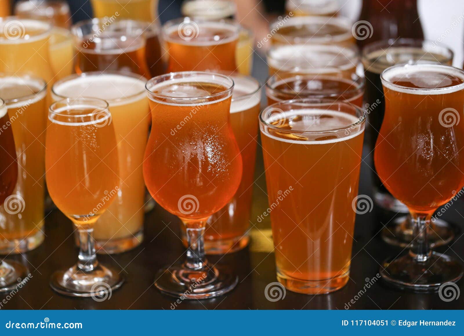 Craft Beer Tasting Flight stock image. Image of pint - 117104051